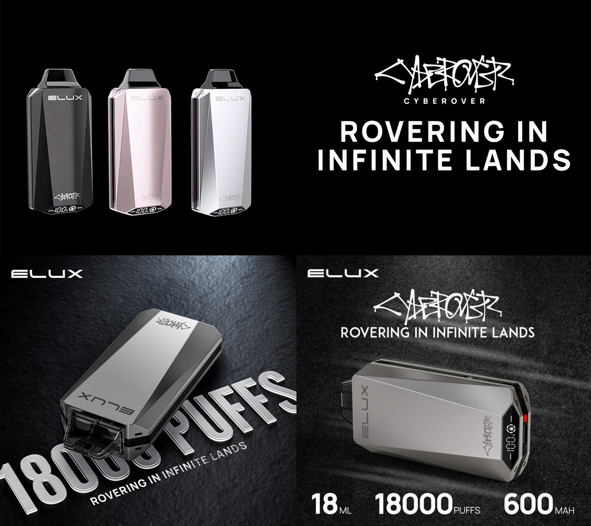 Elux Cyberover 18K Disposable Vape 18000 Puffs (5 Pack)